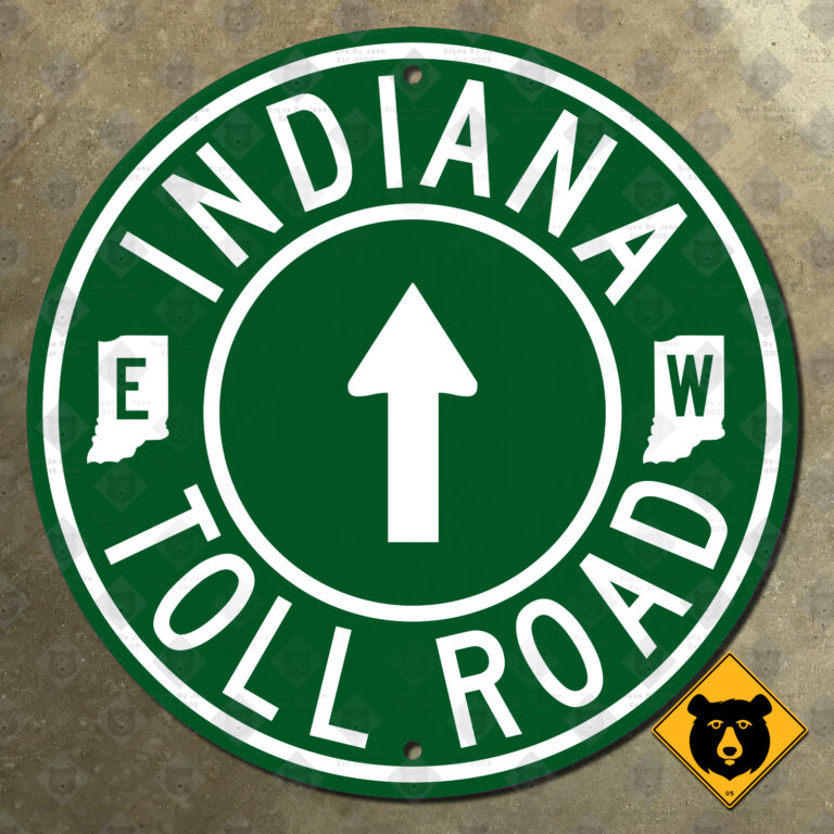 Indiana Toll Road up arrow route marker sign - Signs by Jake