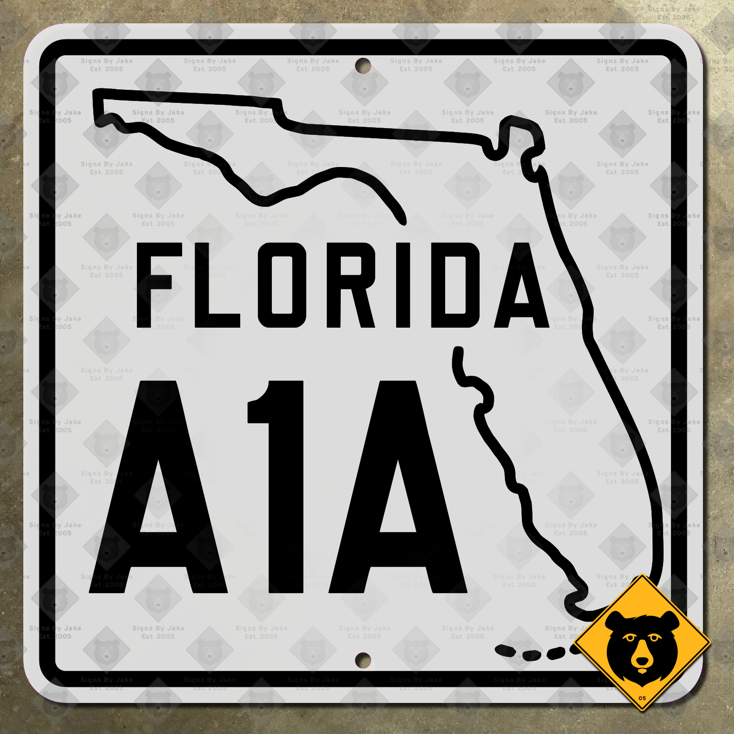Florida State Road A1A highway marker (1945) - Signs by Jake