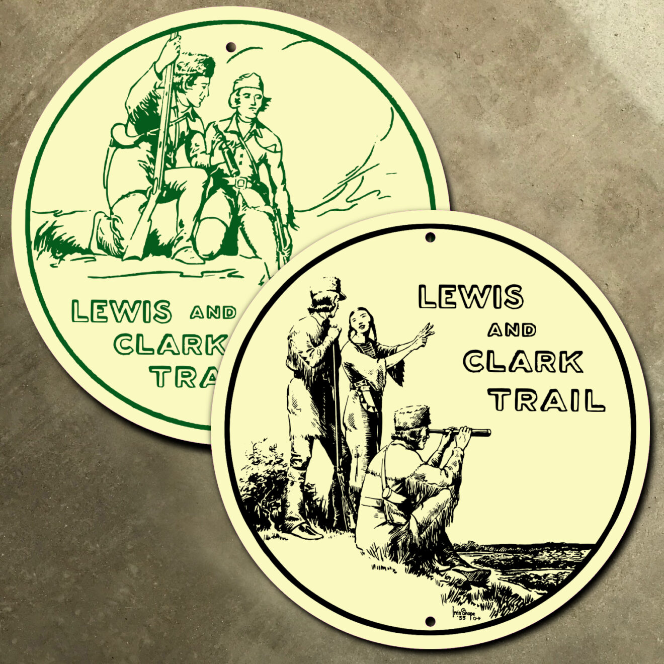 Lewis and Clark Trail prototype highway marker - Signs by Jake
